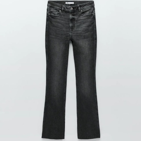 Zara | Jeans | Zara Flared High Rise Z975 Split Hem Flared Jeans | Poshmark